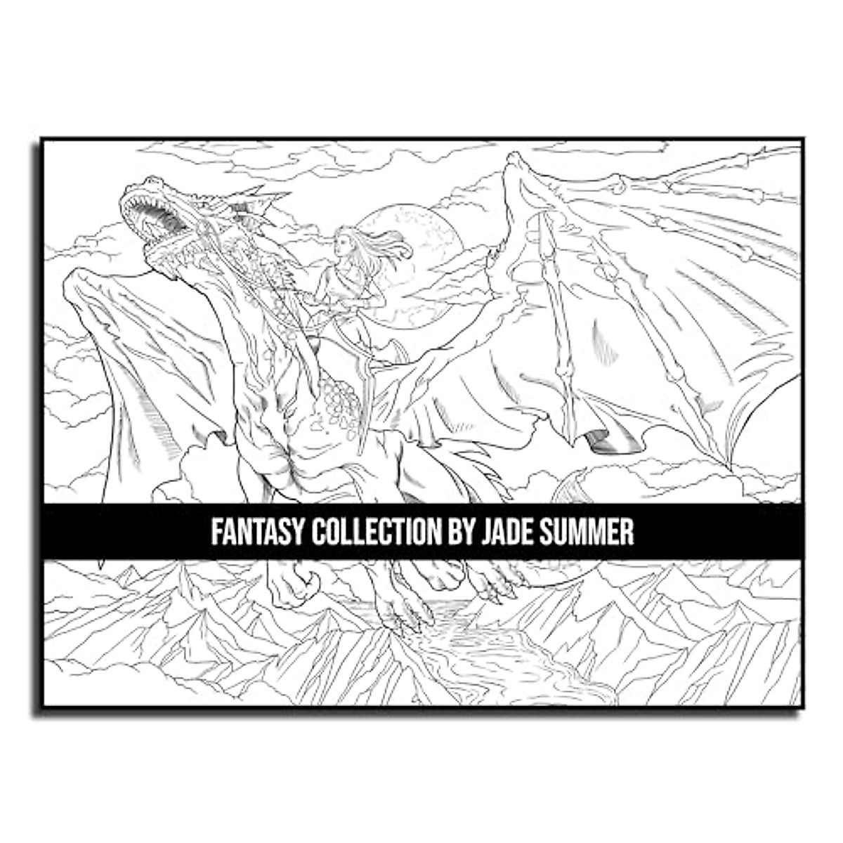 Fantasy Collection: An Adult Coloring Book with 100+ Incredible Coloring Pages of Mermaids, Fairies, Vampires, Dragons, and More!