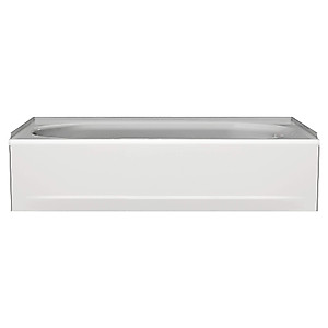 American Standard 2392202ICH.020 Princeton 60 in. x 30 in. Americast Above-Floor Rough-In Bathtub with Left Drain and Built-In Overflow, White