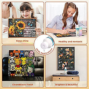 Xgunion Diamond Painting Sealer Diamond Painting Glue Sealer Permanent Hold & Shine Effect Diamond Painting Accessories Glue for 5D Diamond Painting, Jigsaw Puzzles and DIY Craft (4 OZ)