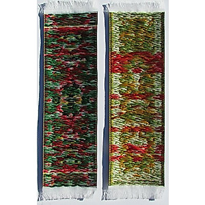 Oriental Carpet Rug Bookmarks #2 (Set of 4) Beautiful, Elegant, Woven Cloth Bookmarks! Oriental Carpet Rug Bookmarks - Beautiful, Elegant, Woven Cloth Bookmarks! Best Gift