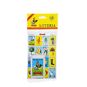 Loteria Authentic Mexican Game, Bingo Game with Colorful Illustrated Cards, Don Clemente Brand (10 Tablas (10 Boards))