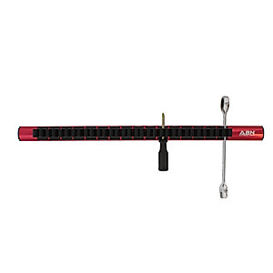 ABN Universal Magnetic Hand Tool Holder in Red – Screwdriver Storage Organizer Tray Rack for Up to 16 Tools