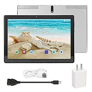 DAUZ HD Tablet, Octa Core 1920x1200 Resolution 10.1in Tablet 8MP Front 20MP Rear for Android8.1 for Drawing (US Plug)