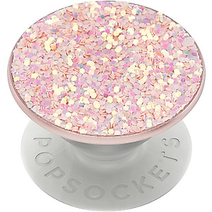 PopSockets Phone Grip with Expanding Kickstand, Glitter PopGrip - Rose