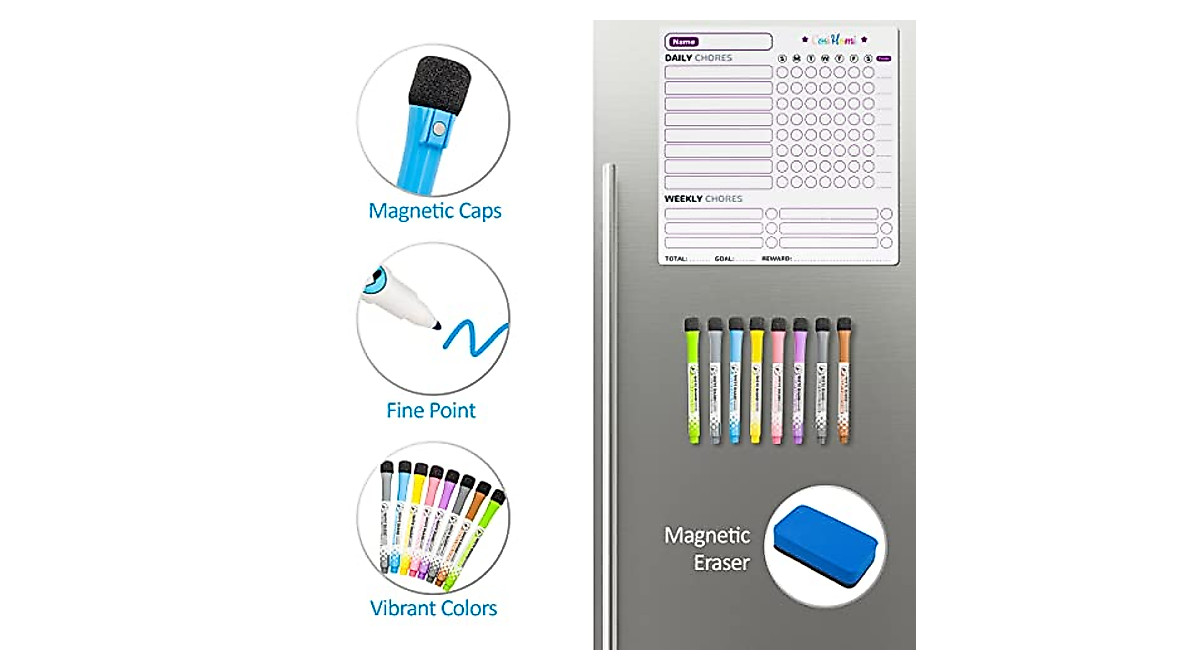 CosiHomi Magnetic Chore Chart for Kids - 3 PCS Set