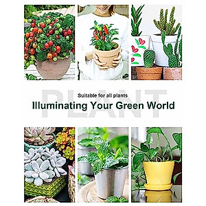 DOMMIA Grow Lights for Indoor Plants,Full Spectrum Grow Light with Warmwhite Red LED,Dual Head Clip on Plant Light for Indoor Plants,ON/Off Switch,Adjustable Gooseneck Plant Light for House Plants