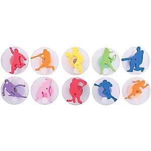 READY 2 LEARN Giant Stampers - Sports Players - Set of 10 - Easy to Hold Foam Stamps for Kids - Arts and Crafts Stamps for Displays, Posters, Signs and DIY Projects