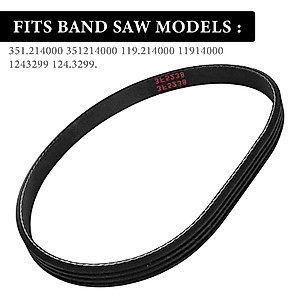 Etotel Bandsaw Drive Belt 1-JL22020003 for Sears Craftsman 10 Inch Table Band Saw Motor Sanding Rubber Belt Replacement Parts 119.214000 124.214000 351.214000-1 Pack