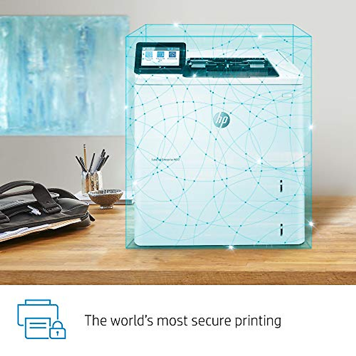 HP LaserJet Enterprise M612x Monochrome Printer with built-in Ethernet, 2-sided printing & extra paper tray (7PS87A), White