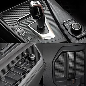 GRTHTATI 1FT X 5FT 3D Carbon Fiber Vinyl Wrap for Cars Interior & Exterior Automotive Vinyl Wraps with Air Release Channel Including Vinyl Wrap Tool Kit