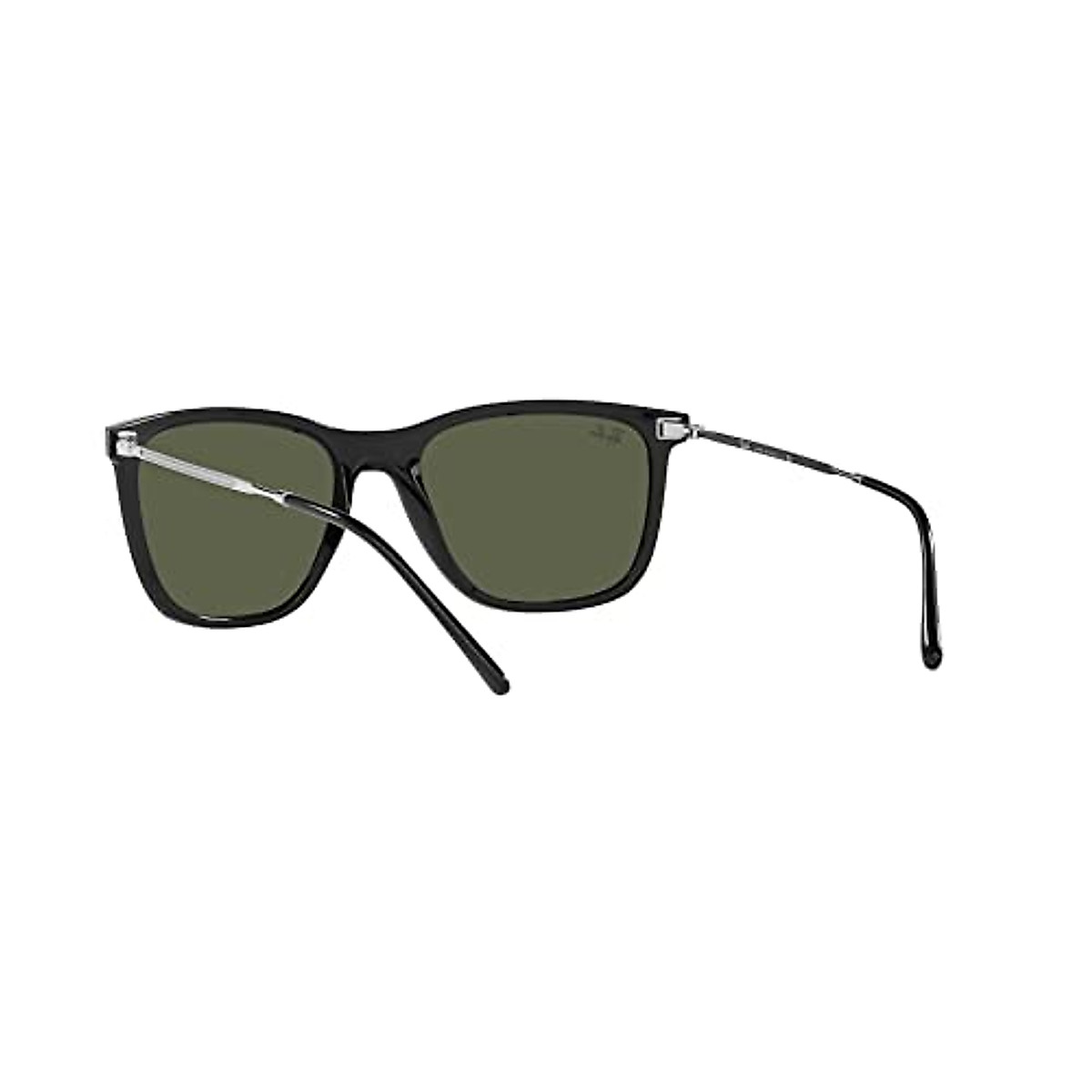 Ray-Ban Rb4344 Square Sunglasses, Black/Green, 56 mm