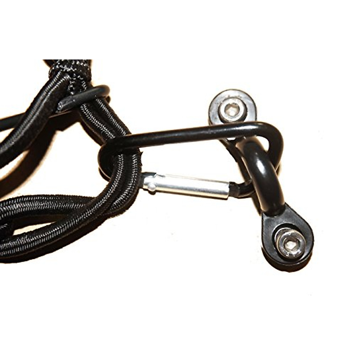 Premium Kayak Deck Cargo Net Kayak Cargo Bungee Net Hitch Mount Cargo Carrier （30 CM x 30 CM）- thick Cord - 6 Hooks - 4 pad eyes （Includes screws and nuts）- 4 Carabiner