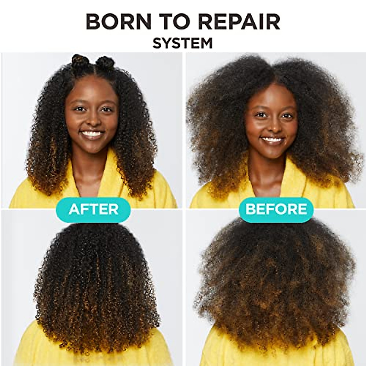 Carol's Daughter Born To Repair Nourishing Shampoo, Sulfate-Free Hair Care for Curly Hair with Shea Butter, 11 Fl Oz