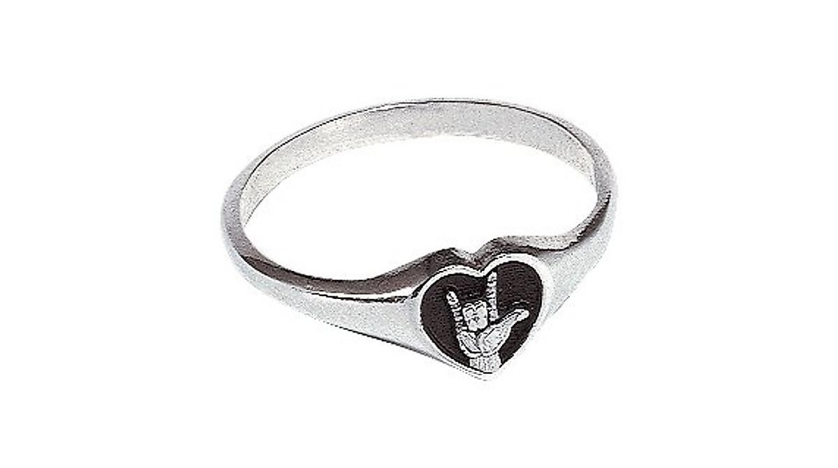 LDS 0.925 Sterling Silver I Love You Sign Language Ring - LDS Ring ...