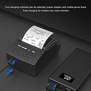 Thermal Printer, 58mm Small Paper Width and Convenient 100240V Thermal Receipt Printer for Restaurants (US Plug)
