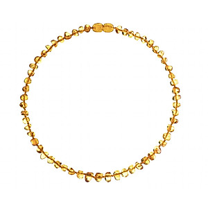 Baltic Wonder Baltic Amber Necklace (Baroque Honey) Unisex - 100% Certified Authentic Baltic.