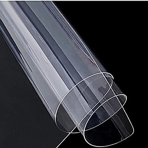 Clear PVC Desk Chair Mat Plastic Carpet Protector Roll,Clear Vinyl Plastic Floor Runner Protector, Non Skid Transparent Hallway Entrance Doormat Kitchen Low Pile Carpet Protector Pad, Waterproof,60/70