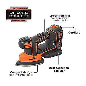 BLACK+DECKER 20V MAX* Sheet Sander (BDCMS20C) (Pack of 1)
