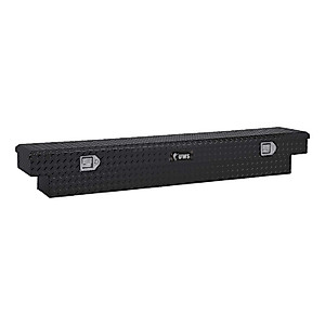 UWS TBS-63-SL-BLK Black Single Lid Slim Line Aluminum Toolbox with Beveled Insulated Lid