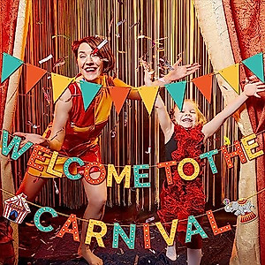 Welcome To The Carnival Banner, Carnival Decorations, Carnival Banner, Carnival Theme Party Decorations, Carnival Games Decor, Circus Theme Party Decorations