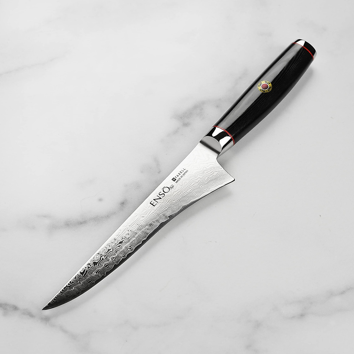 Enso SG2 Boning Knife - Made in Japan - 101 Layer Stainless Damascus, 6"