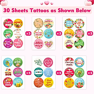 Happy Mothers Day Stickers,180PCS Mother's Day Label Stickers,2" Round Floral Mothers Day Presents Labels for Cards Present Decorations-30PCS