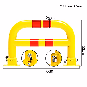 Lockable Folding Parking Barrier,Car Parking Space Post Lock Manual Parking Blocker,Removable Parking Space Lock,Safe and Anti-Collision