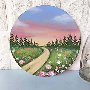 10 Pcs Wood Circles for Crafts,7 Inch Unfinished Round Wooden Discs, Door Hangerwood Canvas Circle, Door Designwood Plaque, Wooden circlesDIY Crafts