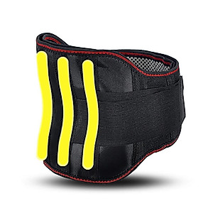 ZFF Self-Heating Waist Brace Belt Magnetic Back Brace Belt Heated Lumbar Support for Lower Back Pain Relief Muscle Injury Herniated Disc for Men and Women (Color : Black, Size : M/Medium)