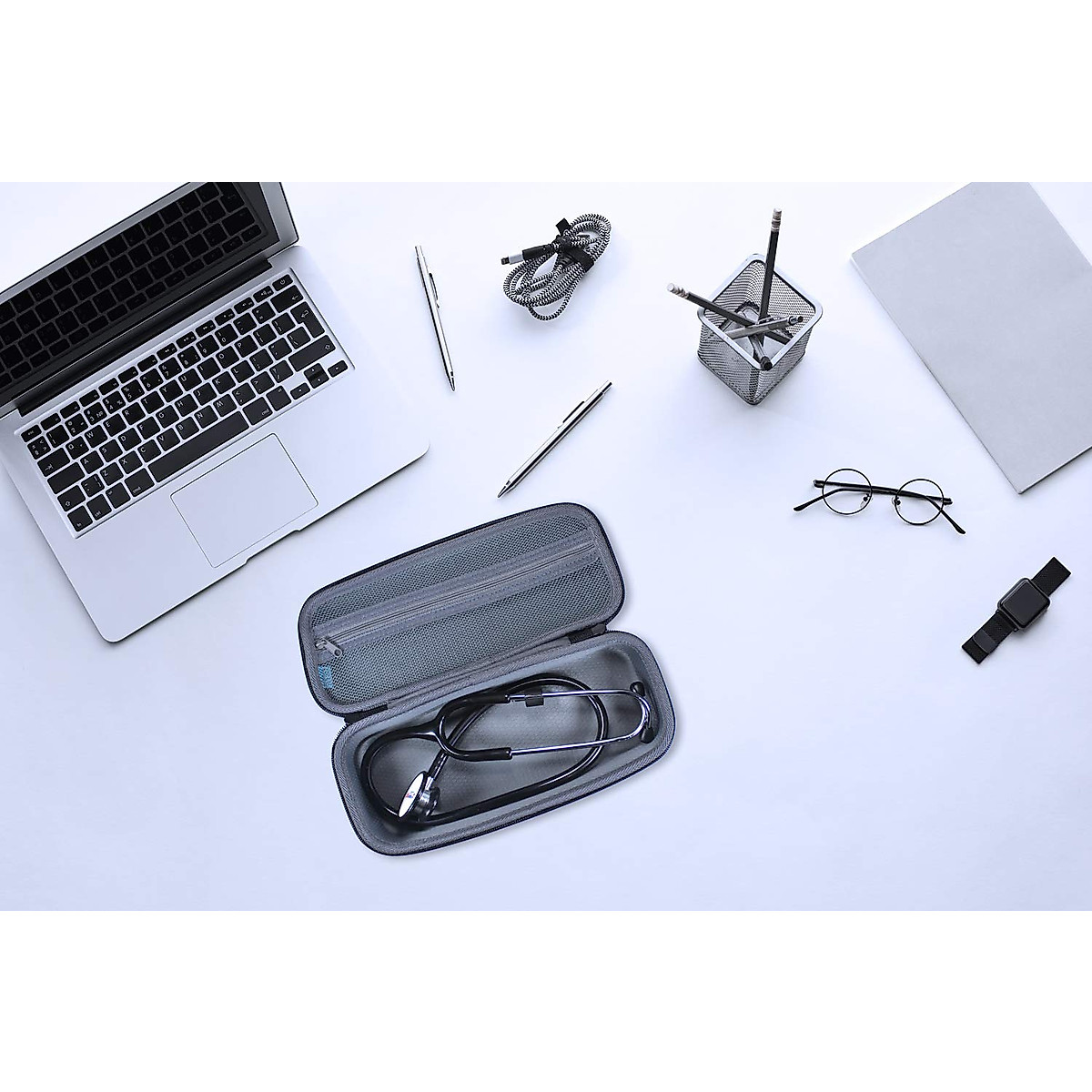 TUDIA Hard Storage Carrying Case Bag for Cardiology Stethoscope and Nurse Accessories Compatible with 3M Classic III, Lightweight II S.E, Cardiology IV Diagnostic