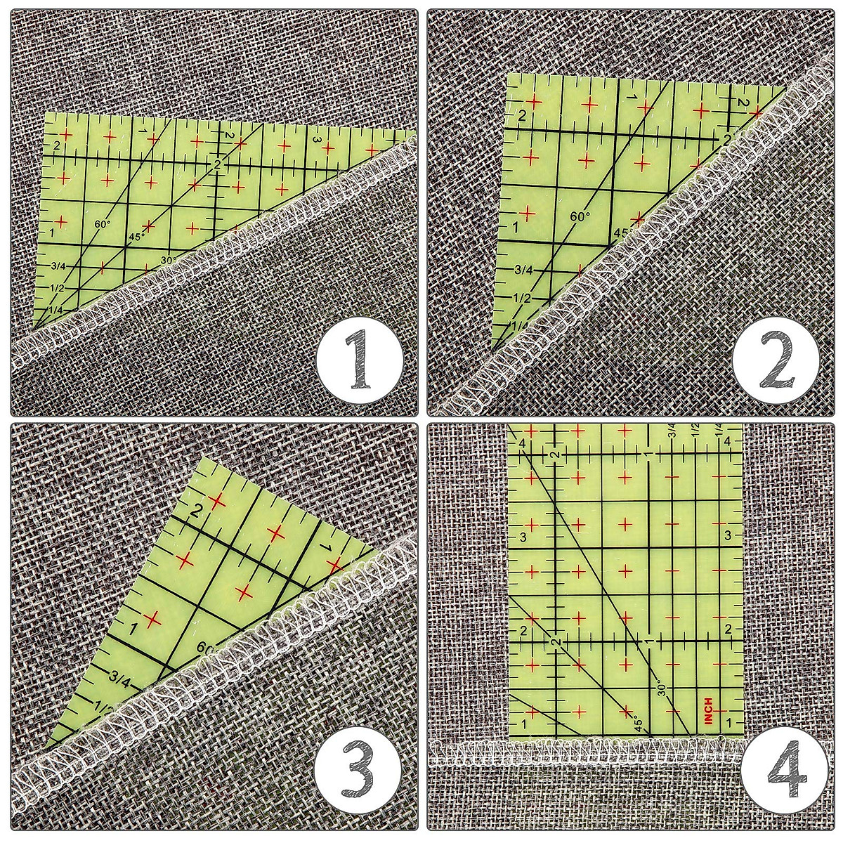 Hot Iron Ruler Hot Ironing Measuring Ruler, Hot Hemmer Ruler Heat Resistant Ruler Sewing Tools Measuring Handmade Tool for Electric Iron Home Ironing Work, 10 Inches