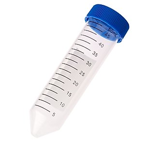 FabLab 50mL Polypropylene Centrifuge Tube, Sterile | Re-Sealable Bag | Case of 500