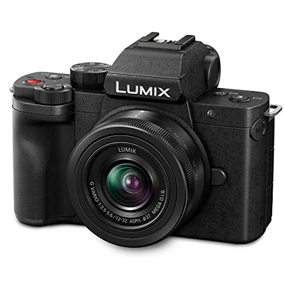 Panasonic Lumix DC-G100 Mirrorless Camera Black with G Vario 12-32mm f/3.5-5.6 AS Lens - Bundle with 64GB SDXC Card, Soulder Bag, Spare Battery, Compact Charger, PC Software, 61" Tripod, and More