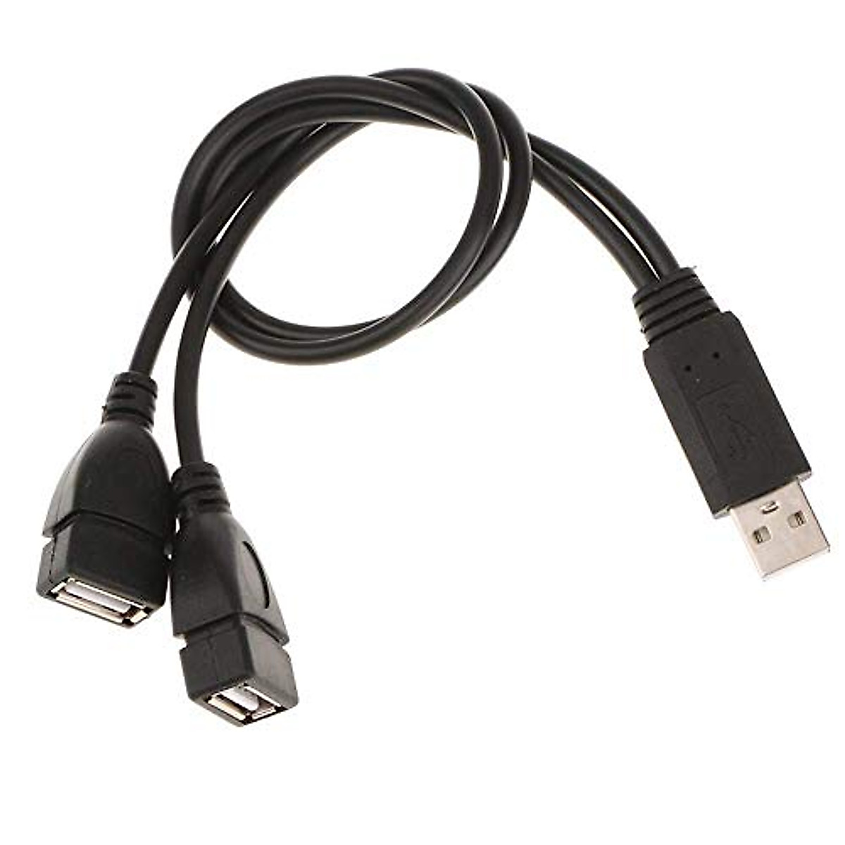 USB Splitter,USB Charger Cable,USB A 2.0 Male to Dual USB Female Jack Y Splitter Charging Cable for Laptop/Car/Data Transmission/Charging Etc. (2 Pack)