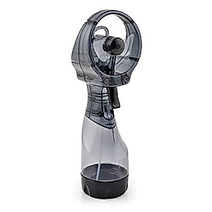 O2COOL Deluxe Handheld Battery Powered Water Misting Fan (Grey)