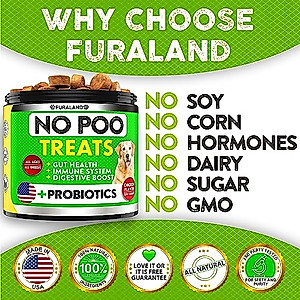 No Poo Chews - Coprophagia Stool Eating Deterrent for Dogs - Made in USA - Stop Eating Poop for Dogs - Prevent Dog from Eating Poop - Probiotics & Enzymes - Forbid for Dogs Chew
