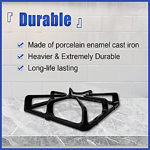 WB31K10034 Burner Grate Compatible with GE Gas Stove Range, 8.5 X 8.5 inches Grate Replacement Parts for General Electric Gas Stove Top Surface Grate Cast Iron Rack Set 4 Packs