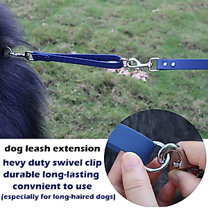 Short Dog Leash - Traffic Dog Leash Dog Training Leash Training Dog Leash Handle Dog Leash Extension 2 Pack (Blue&Orange 10 inch)