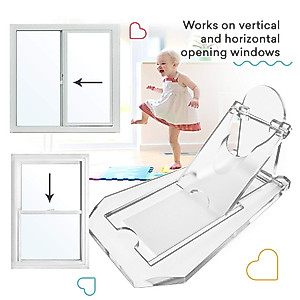 Child Lock for Sliding Closet Doors - 3M Tape Easy Install, 4 Pack, Clear