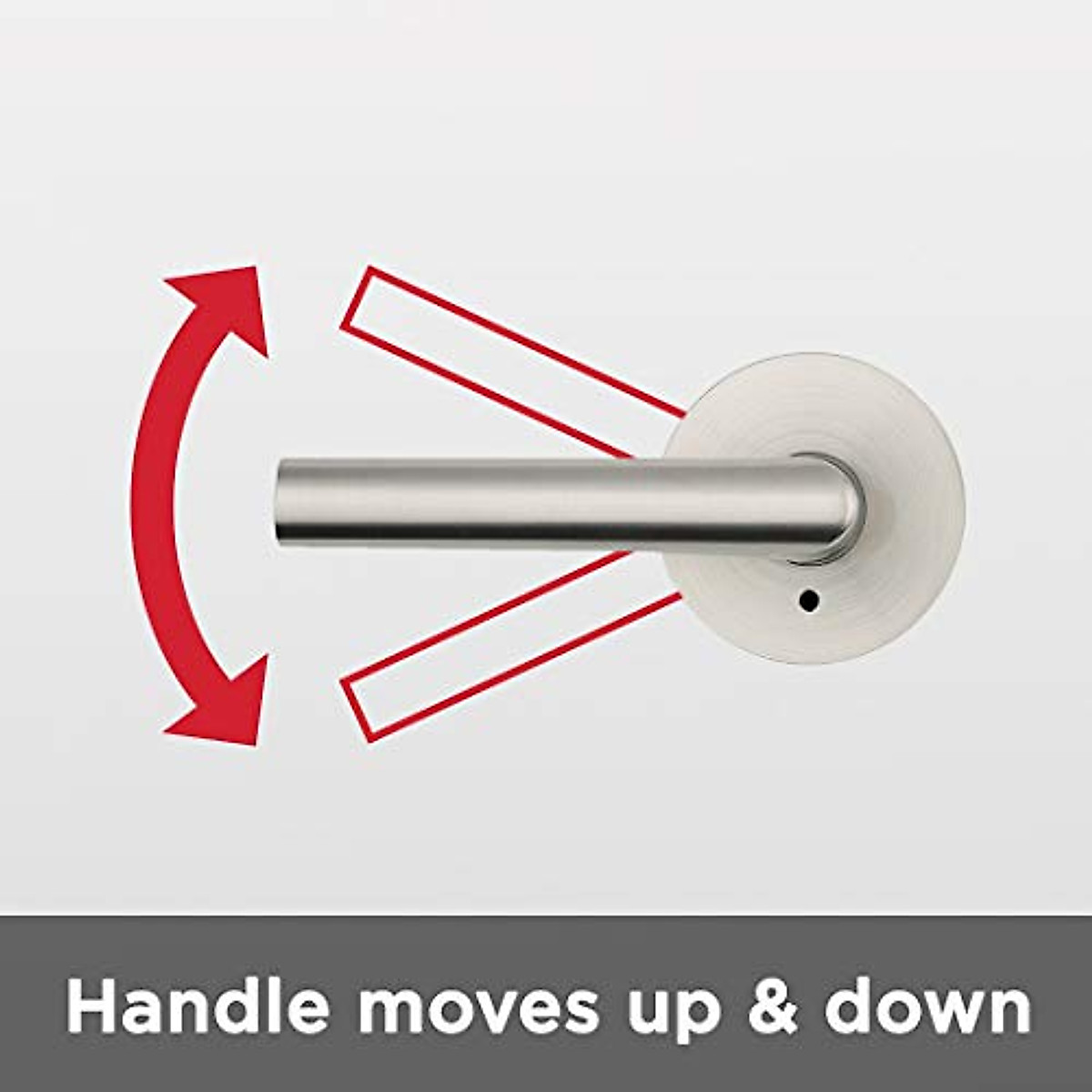 Kwikset 91550-030 Milan Door Handle Lever with Modern Contemporary Slim Round Design for Home Bedroom or Bathroom Privacy in Iron Black