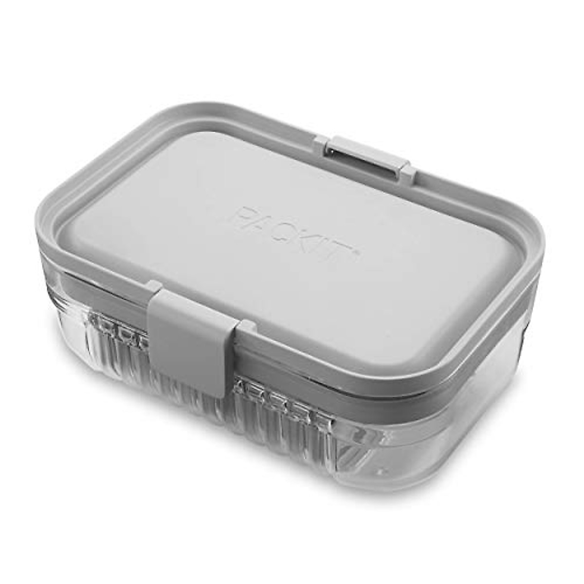 PackIt Mod Lunch Bento Food Storage Container, Steel Gray