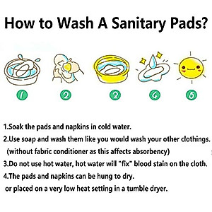 6+1Set Reusable Organic Bamboo Panty Liner Sets, Including 6pcs Daily Use Panty Liner + 1 pcs Mini Wet Bag