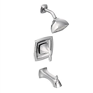 Moen T2693EP Voss Posi-Temp Pressure Balancing Eco-Performance Tub and Shower Trim Kit, Valve Required, Chrome