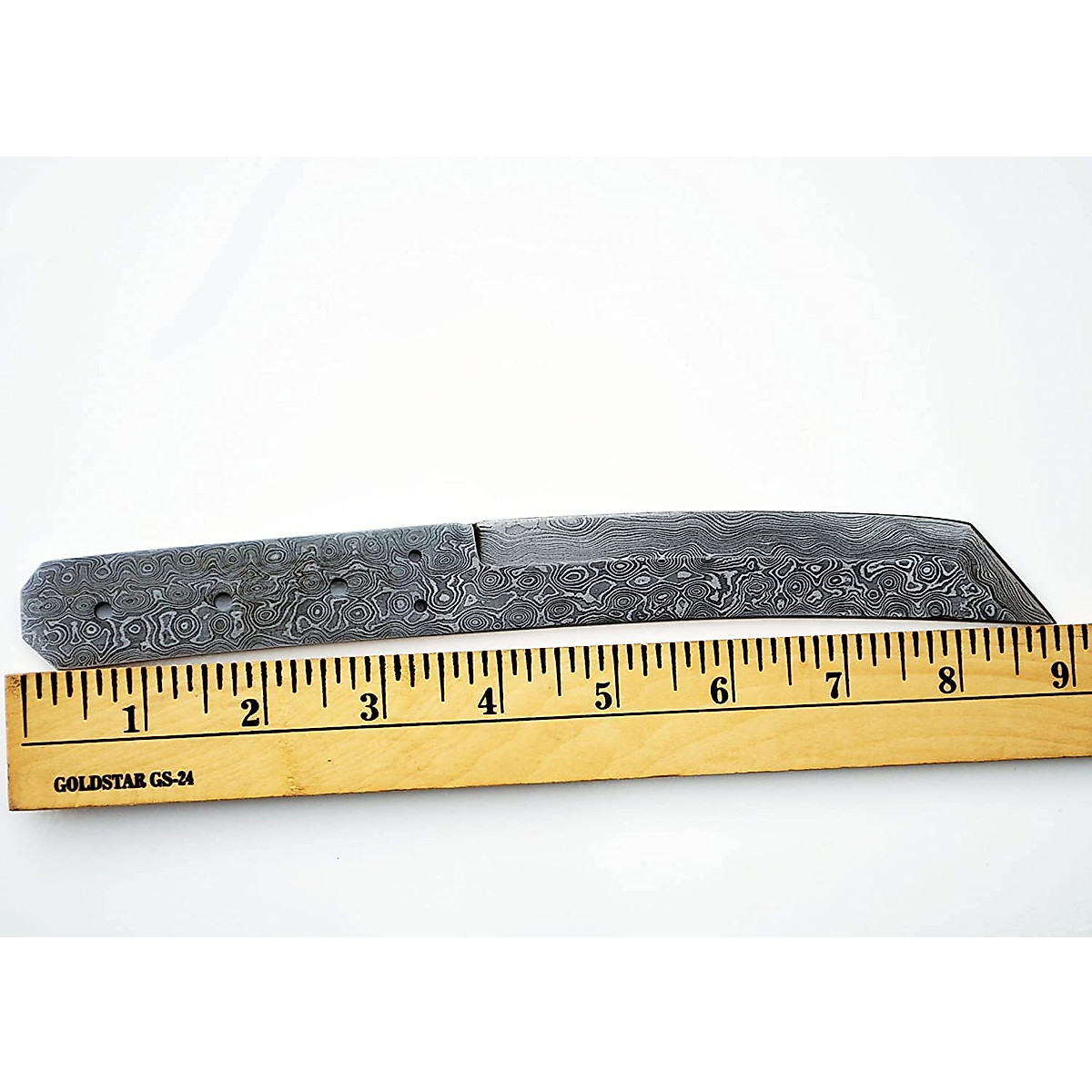 onlyhandmade Damascus Classic Tanto Hunting Blank Blade Knife Knives Japanese Samurai High Carbon Steel Custom Making, 9 inch Knife Making Supplies (Damascus)