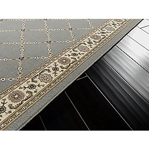 Brumlow MILLS Premier Traditional Floral Print Pattern Home Indoor Area Rug for Living Room Decor, Dining, Kitchen or Bedroom, 22" x 60", Mineral Blue