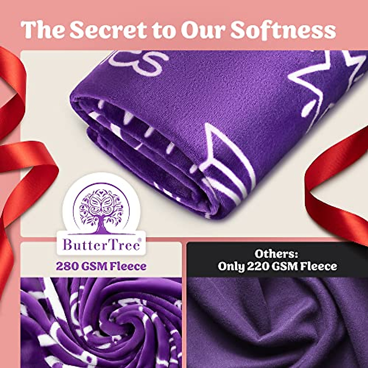 Best Friend Blanket, Best Friend Birthday Gifts for Women, Gift for Best Friend, Bestie Gifts for Women Unique, BFF Gifts for Women, 65” x 50” (Sassy - Purple)