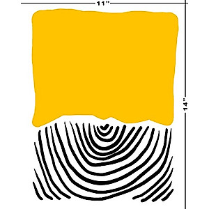 Modern Abstract Wall Art - Set of 3-11x14" UNFRAMED Prints - Geometric Contemporary Wall Decor - Scandinavian, Nordic, Mid Century Modern Decor - Yellow, Teal, Red, Orange Wall Prints