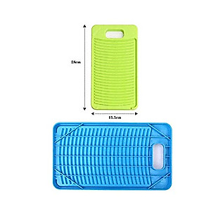 ZYAMY Antiskid Mini Washboard Plastic Washing Board Household for Students Clothes Clean Laundry, Green