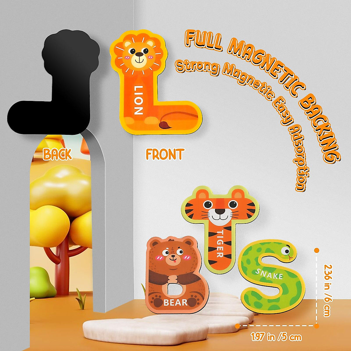 Easter Basket Stuffers for Toddler, Alphabet Magnets, ABC Learning Toys for Kids Ages 3-5, Magnetic Alphabet Letters, Fridge Magnets for Toddlders 3 4 5 Years Old