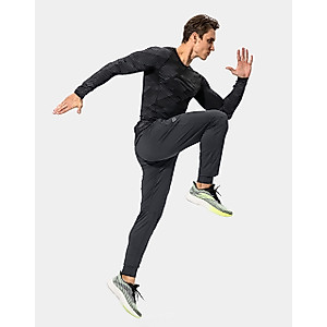 G Gradual Men's Sweatpants with Zipper Pockets Athletic Pants Traning Track Pants Joggers for Men Soccer, Running, Workout (Grey, Large)